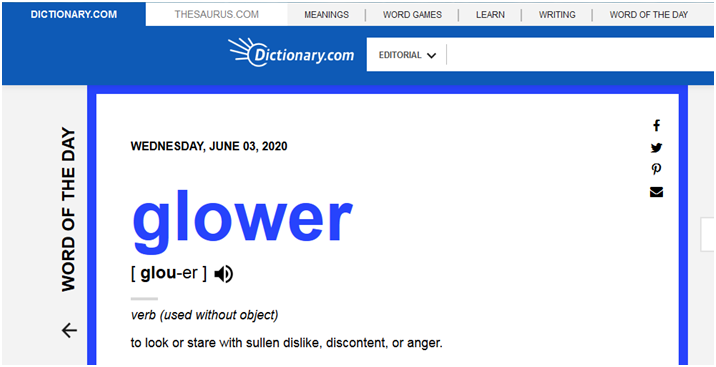 Word Wednesday: Glowering « Cosmic-Observation