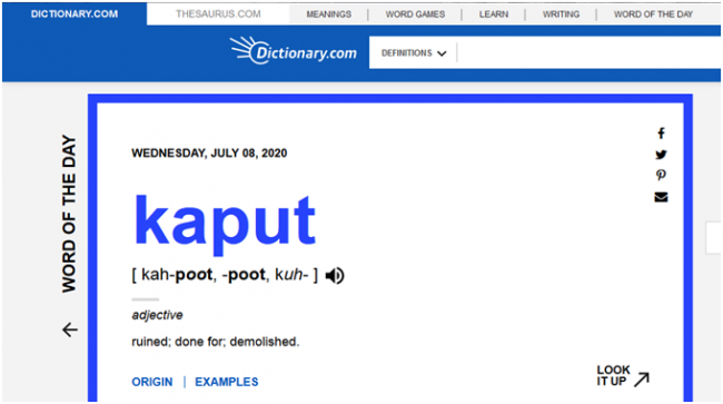 Word Wednesday: Kaput « Cosmic-Observation